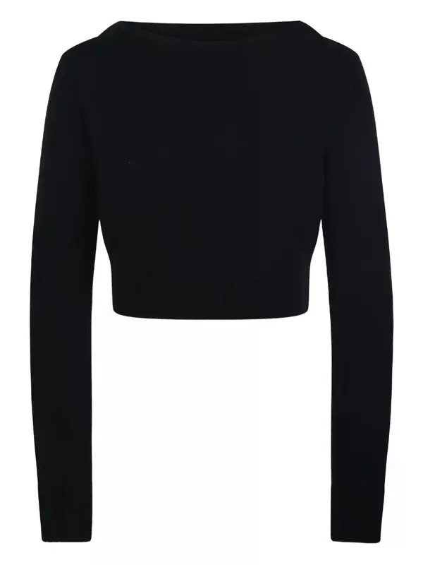 Max Mara Boat-neck Cropped Sweater
