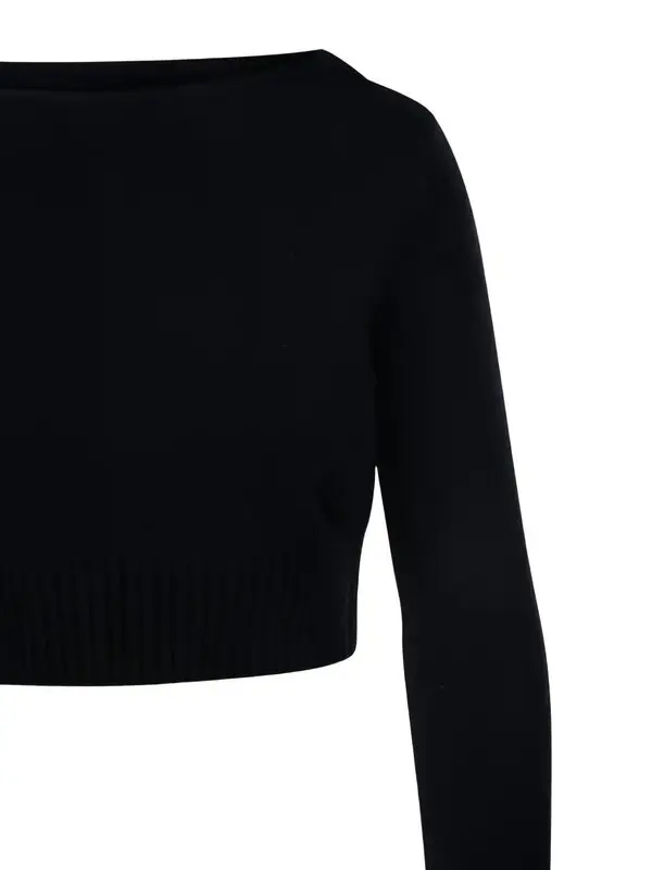 Max Mara Boat-neck Cropped Sweater