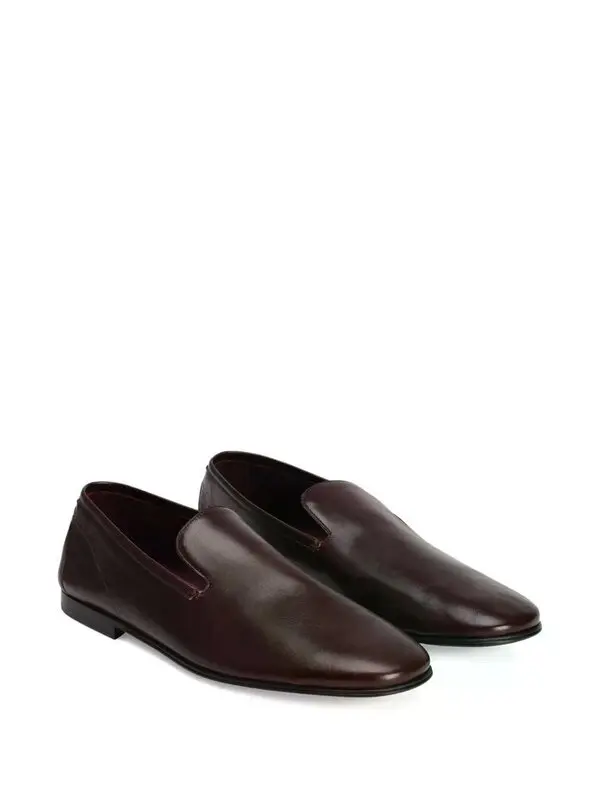 Dolce & Gabbana Erice Leather Loafers - Red