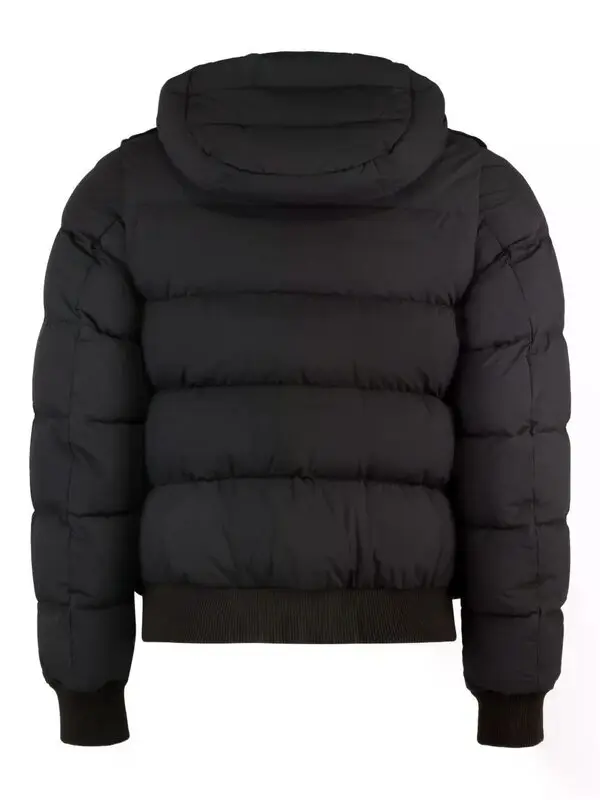 MOORER Fur-panel Zip-up Jacket