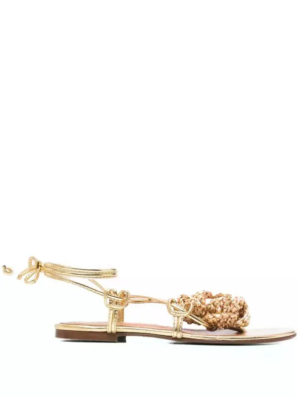 ALAMEDA TURQUESA Meredith Flat Sandals - Gold