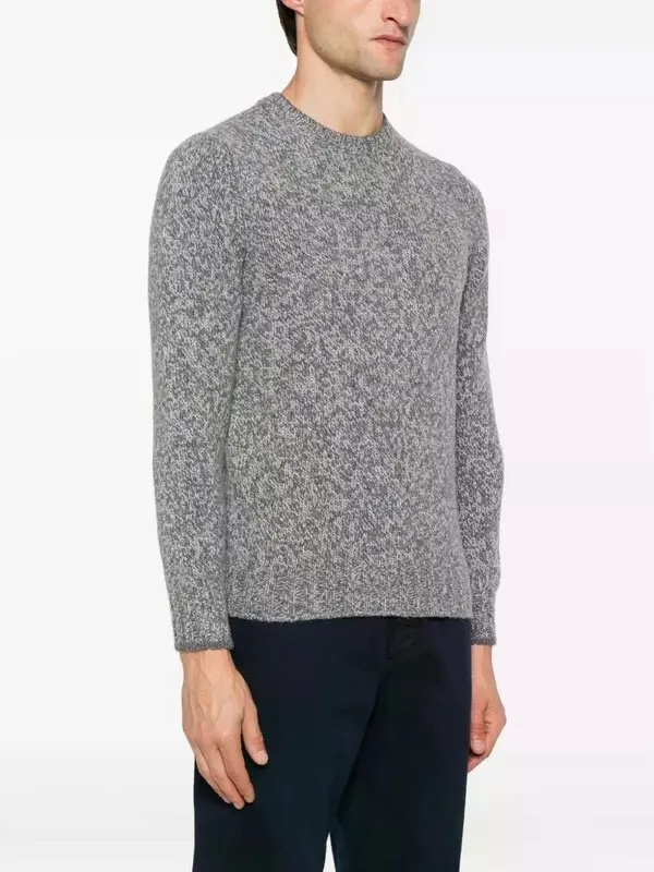 GRAN SASSO Speckled Wool Crew-neck Sweater
