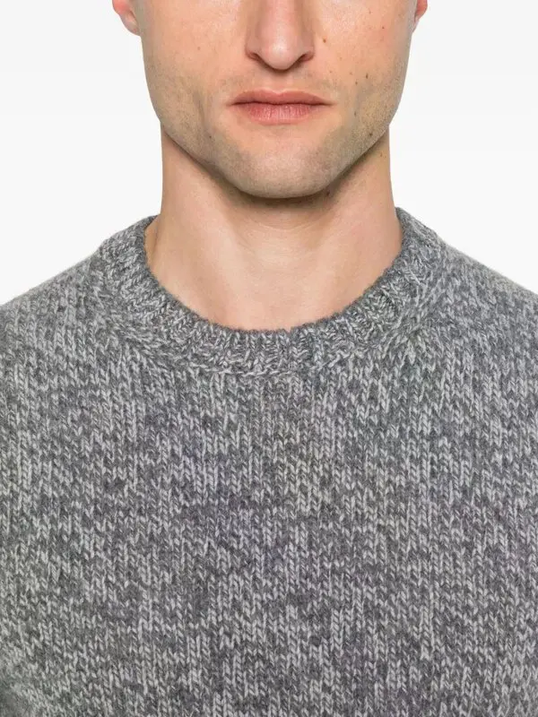 GRAN SASSO Speckled Wool Crew-neck Sweater