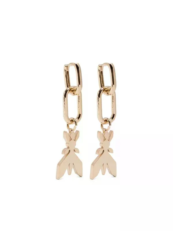 Patrizia Pepe Fly-pendant Hoop Earrings - Gold