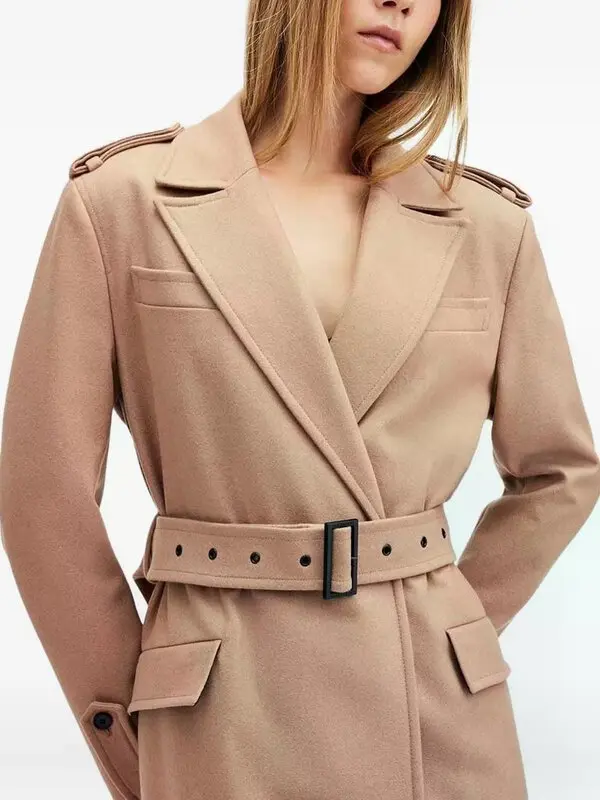 ALLSAINTS Belted Single-breasted Coat