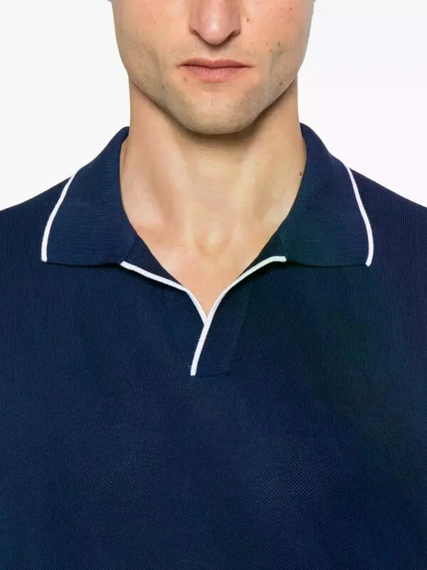 GRAN SASSO Short-sleeve Polo-collar T-shirt