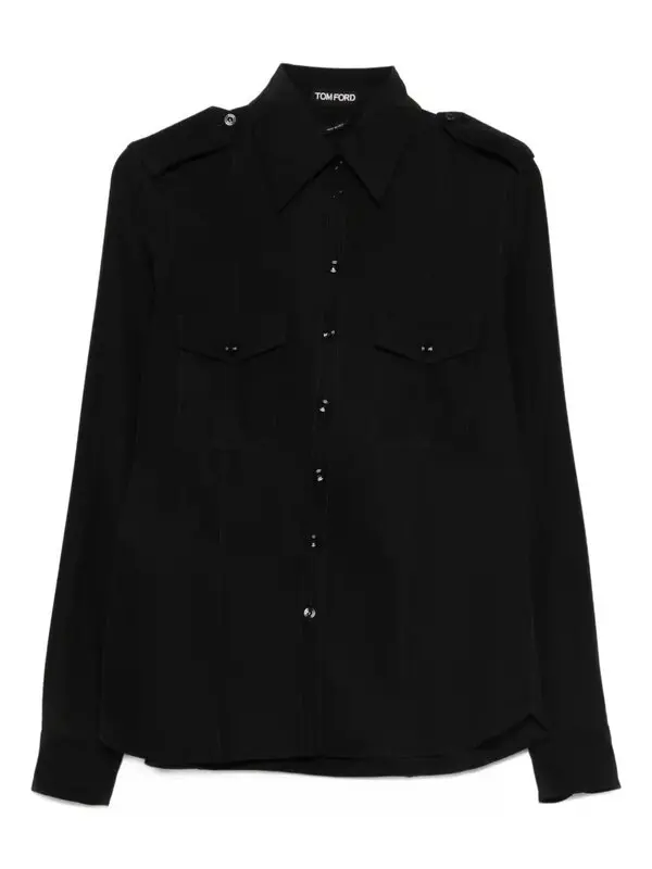 TOM FORD Point-collar Silk Shirt