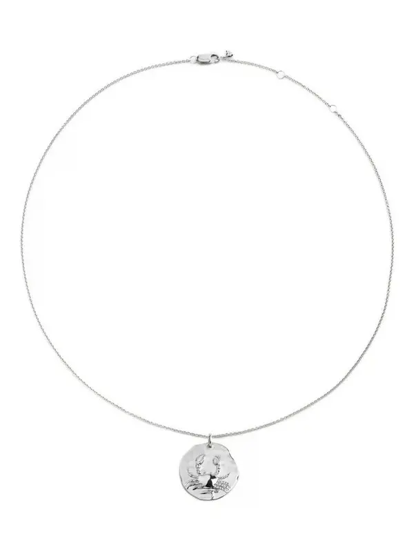 Monica Vinader Cancer Zodiac Pendant Necklace - Silver