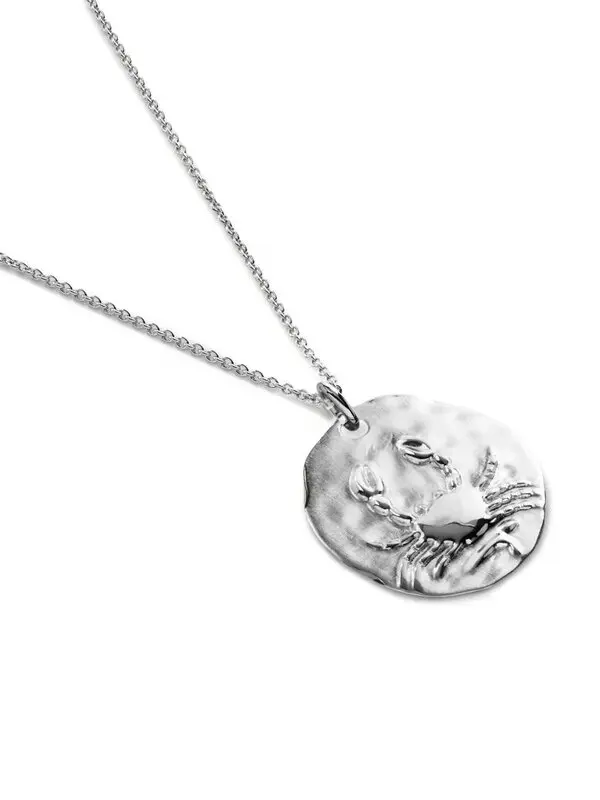 Monica Vinader Cancer Zodiac Pendant Necklace - Silver