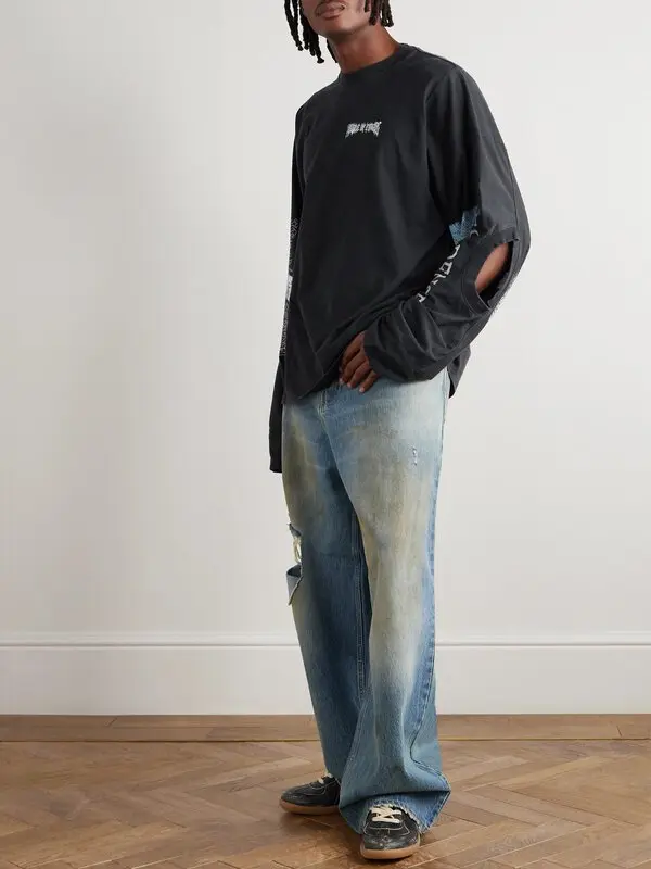Vetements Oversized Logo-print Cotton-jersey T-shirt