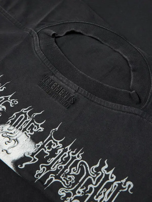 Vetements Oversized Logo-print Cotton-jersey T-shirt