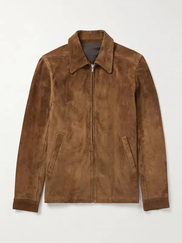Rick Owens Brad Suede Bomber Jacket - Brown