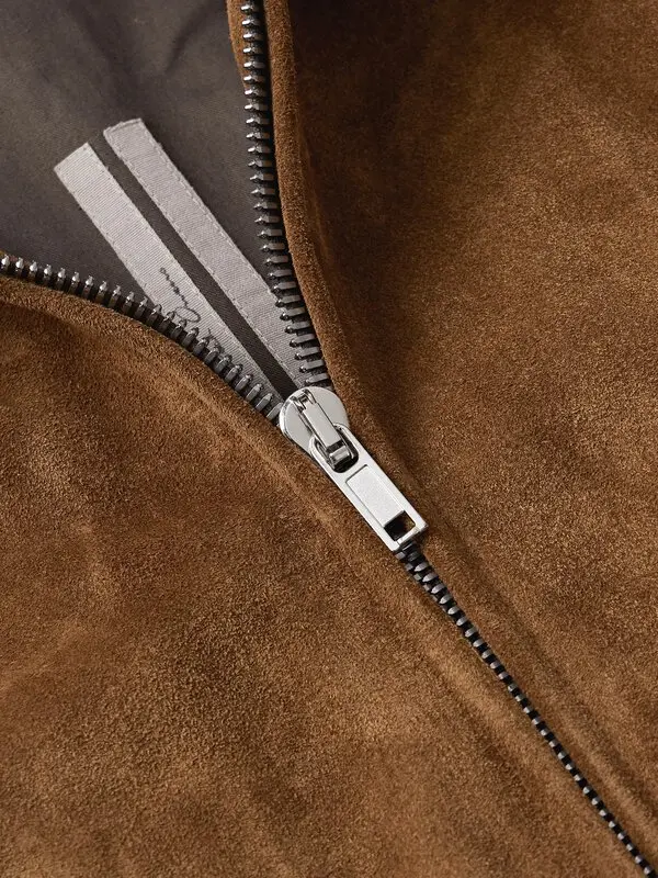 Rick Owens Brad Suede Bomber Jacket - Brown