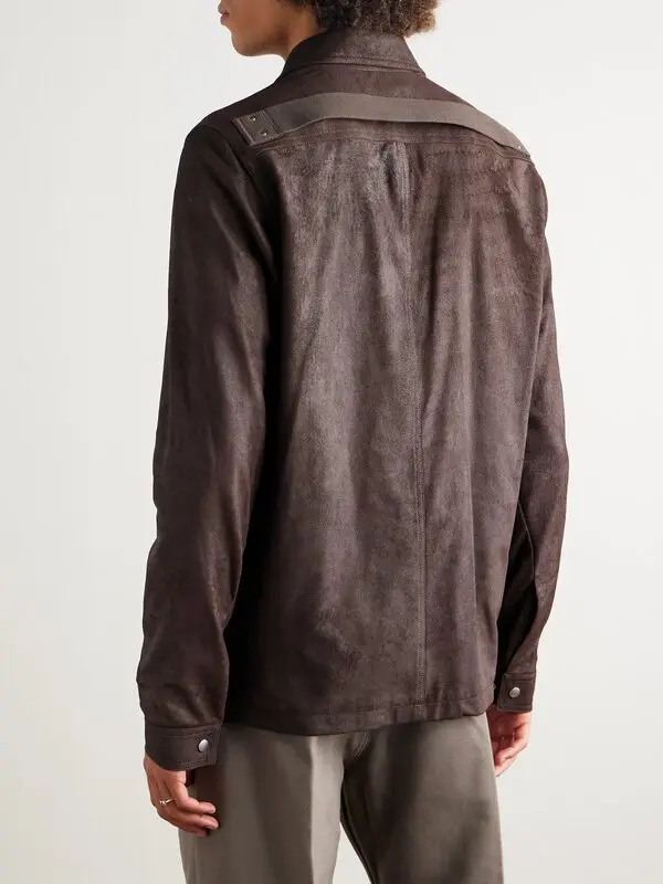 Rick Owens Brad Suede Jacket - Brown