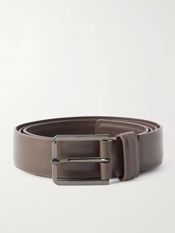 Loro Piana Rory 3cm Leather Belt - Brown