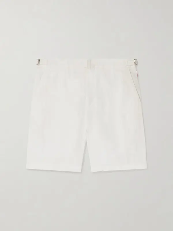 Orlebar Brown Norwich Straight-leg Linen Shorts - Neutrals
