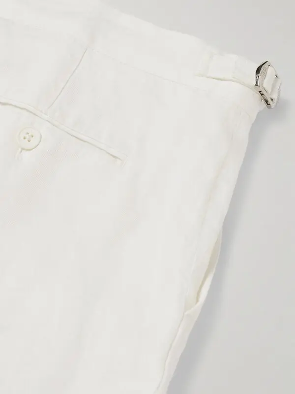 Orlebar Brown Norwich Straight-leg Linen Shorts - Neutrals