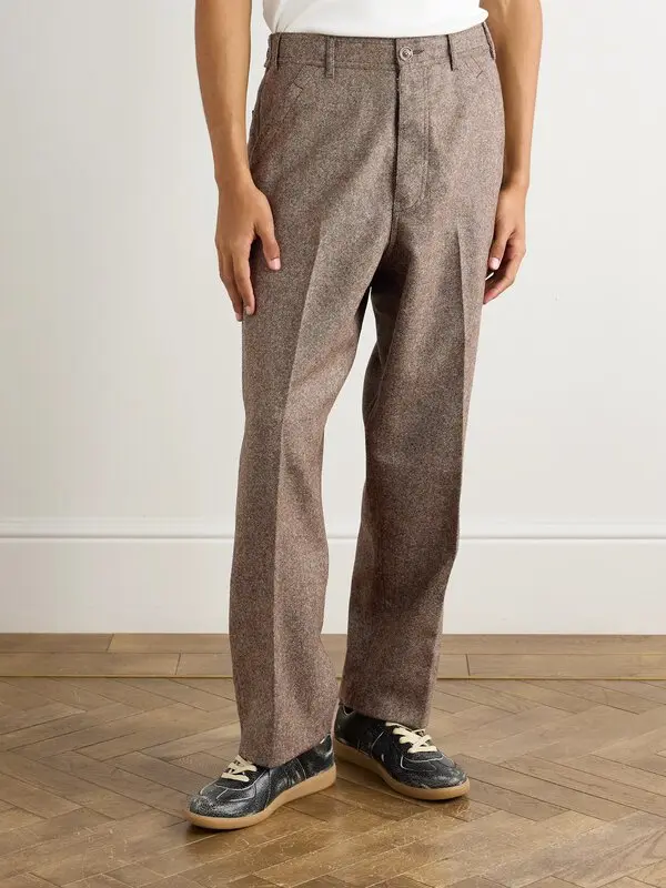 MAISON MARGIELA Wide-leg Wool-canvas Trousers