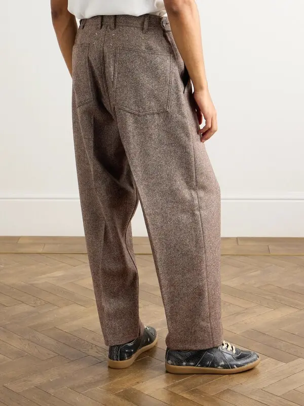 MAISON MARGIELA Wide-leg Wool-canvas Trousers