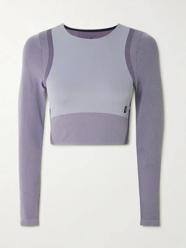On Train 2-in-1 Cropped Top - Purple