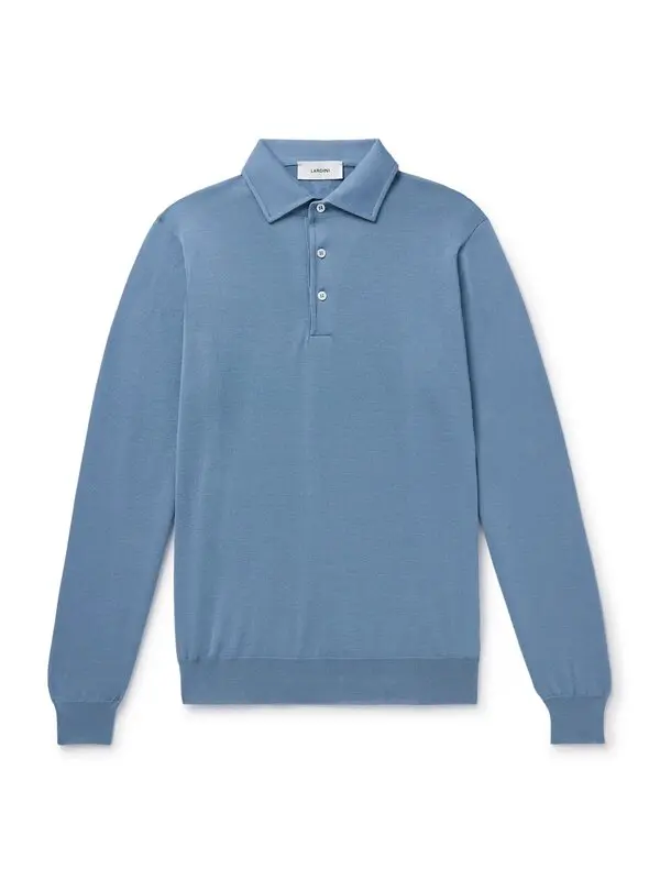 LARDINI Virgin Wool Polo Shirt