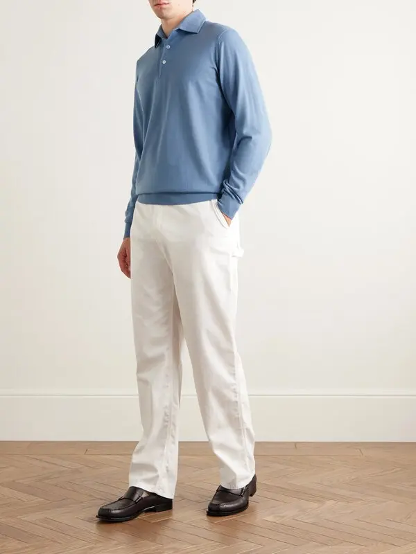 LARDINI Virgin Wool Polo Shirt
