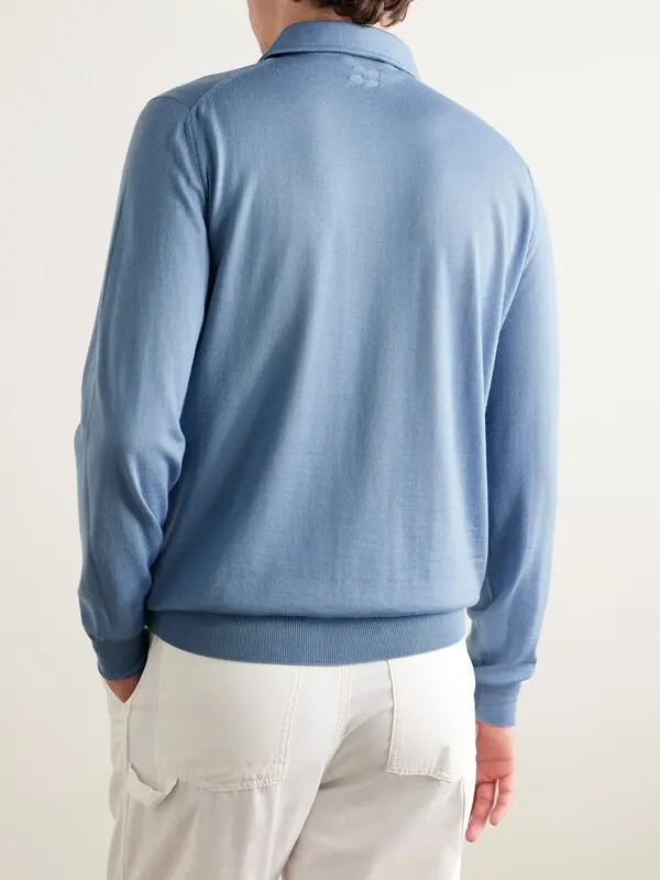 LARDINI Virgin Wool Polo Shirt