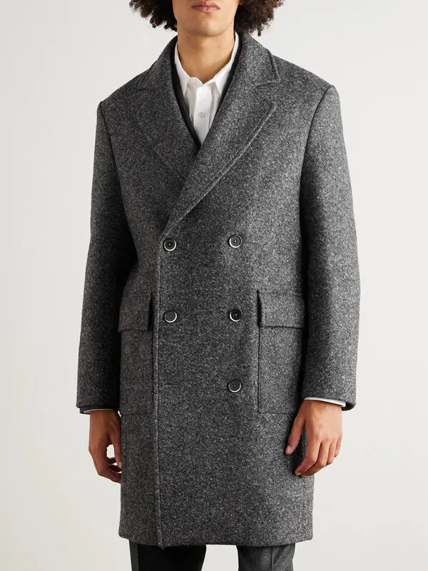 Barena Venezia Double-breasted Melton Wool-blend Coat
