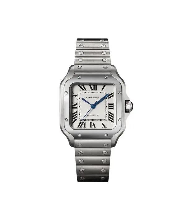 CARTIER Santos Automatic Stainless Steel Watch - White