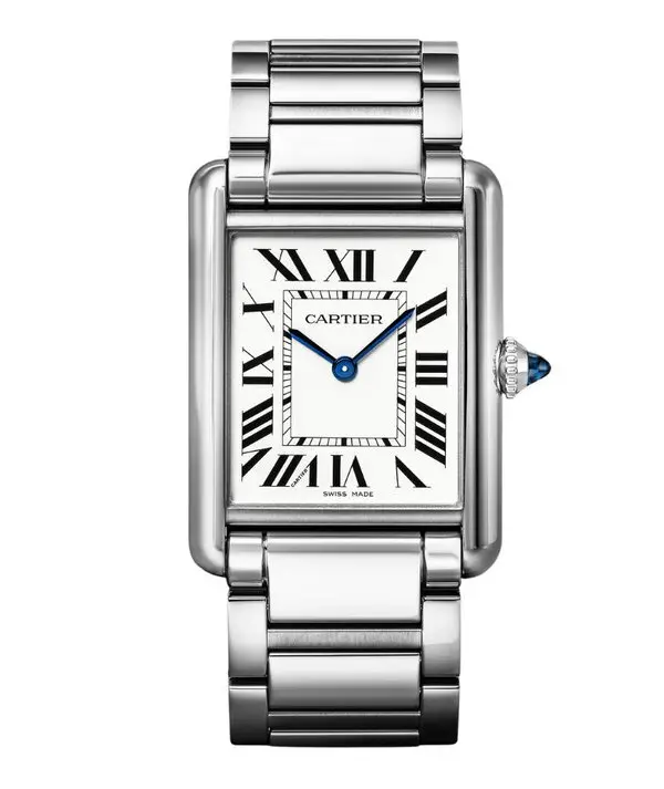 CARTIER Tank Must Large 33.7mm Stainless Steel Watch - White
