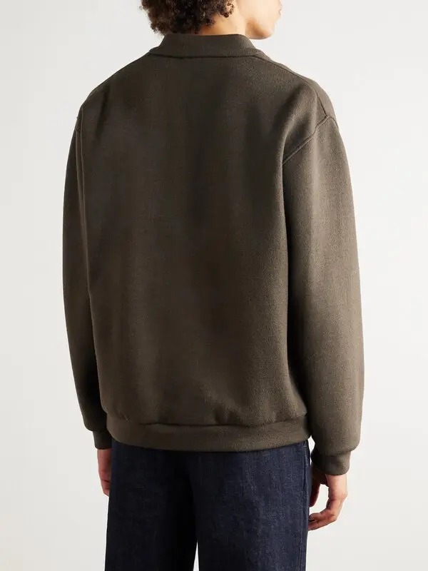 Barena Venezia Virgin Wool-blend Jersey Varsity Jacket