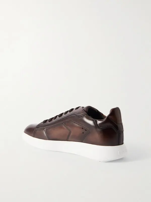 Berluti Stellar Venezia Leather Sneakers - Brown