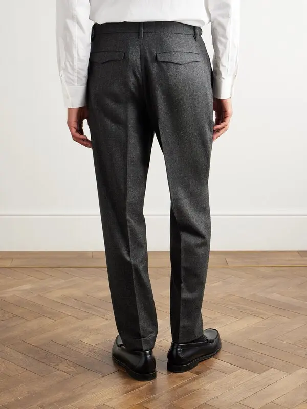 Barena Venezia Masco Slim-fit Straight-leg Pleated Trousers - Gray