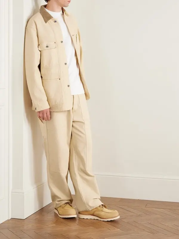 A.PRESSE Vintage Double-knee Wide-leg Jeans