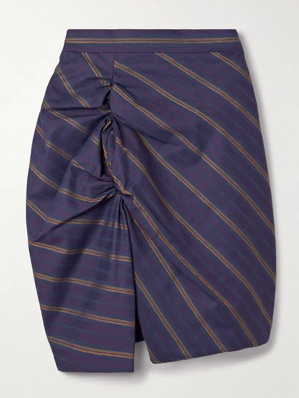 VIVIENNE WESTWOOD Panther Gathered Striped Mini Skirt - Purple