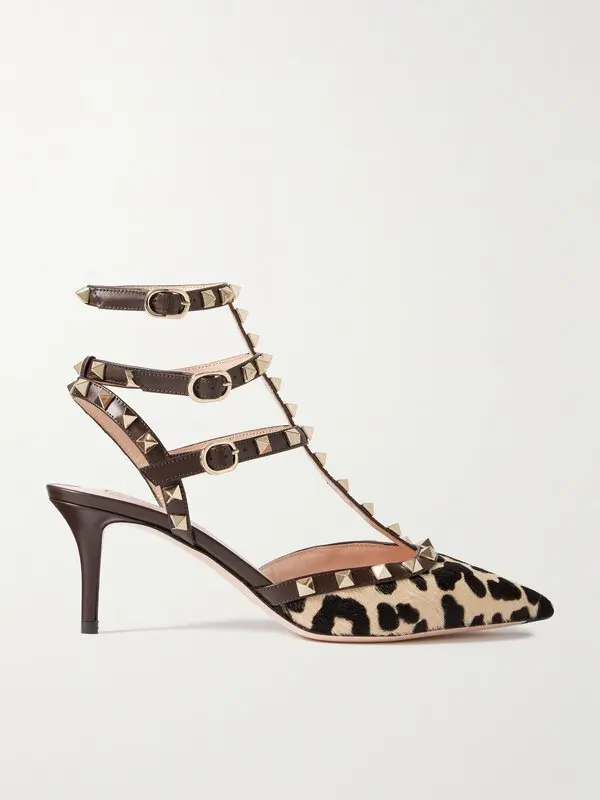 Valentino Garavani Rockstud Leopard-print Calf Hair Pumps - Animal Print
