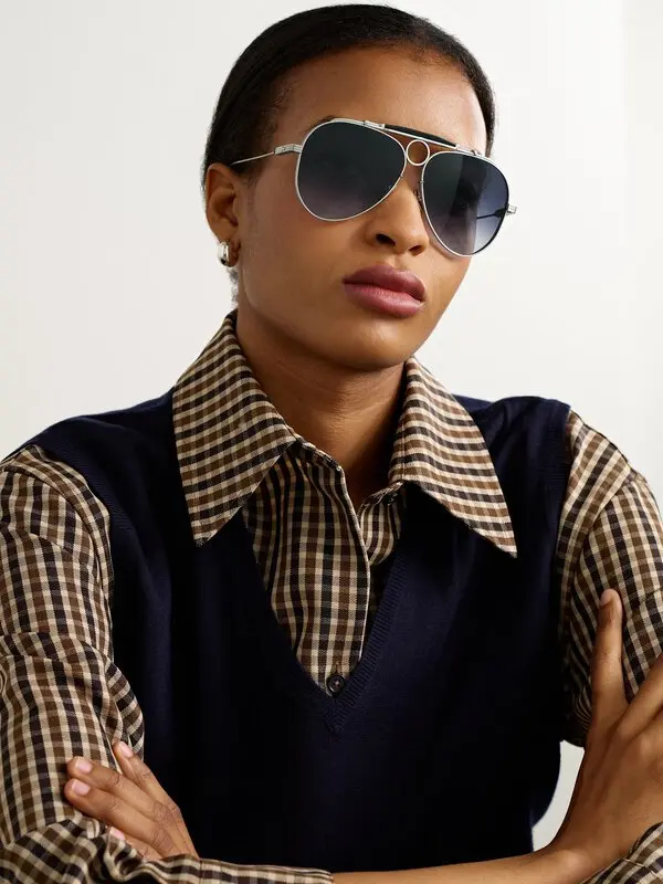 JACQUES MARIE MAGE Duke 2 Aviator-style Sunglasses - Silver