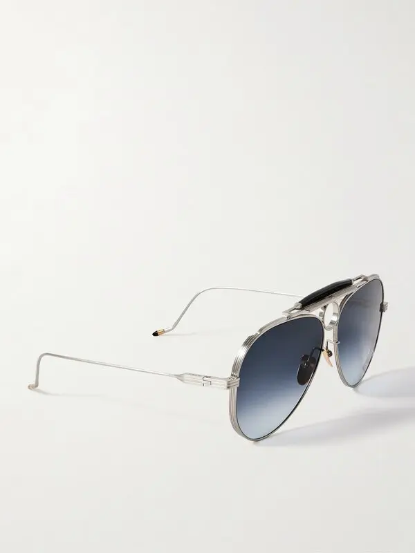 JACQUES MARIE MAGE Duke 2 Aviator-style Sunglasses - Silver