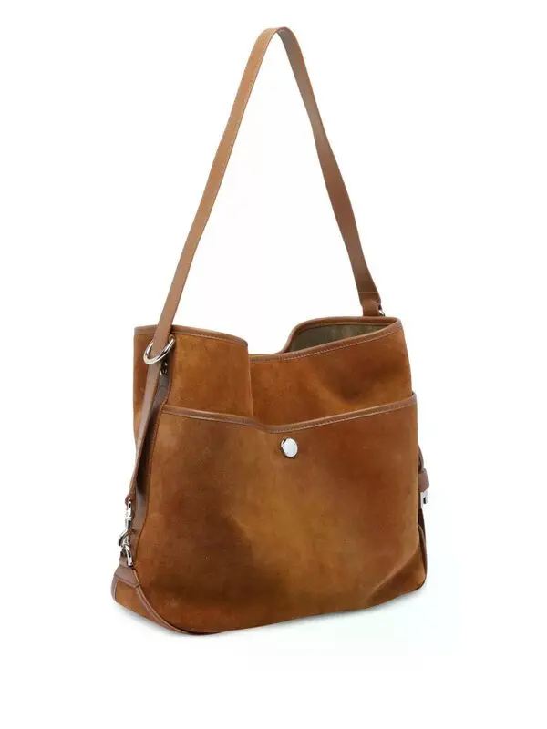 Hogan Suede Leather Shoulder Bag - Brown