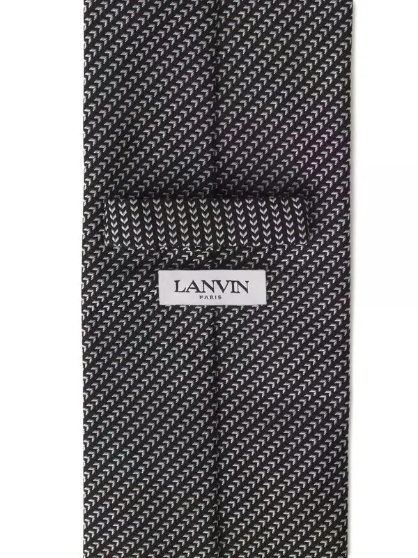 LANVIN Silk Neck Tie - Black