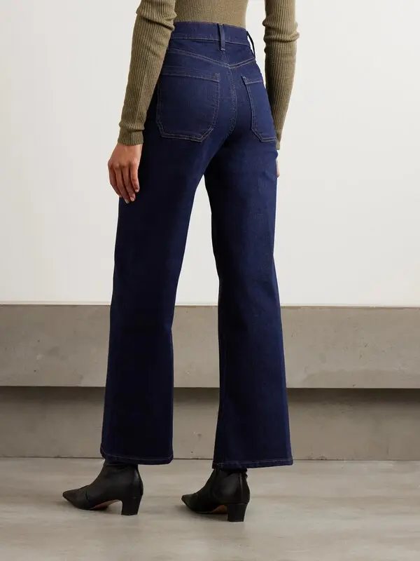 FRAME Le Slim Palazzo Modernist Pocket High-rise Wide-leg Jeans