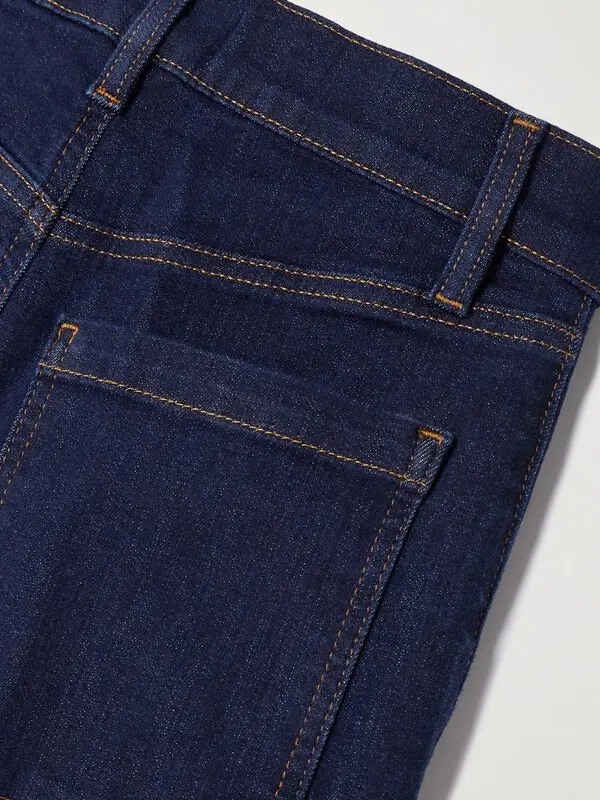 FRAME Le Slim Palazzo Modernist Pocket High-rise Wide-leg Jeans - Blue