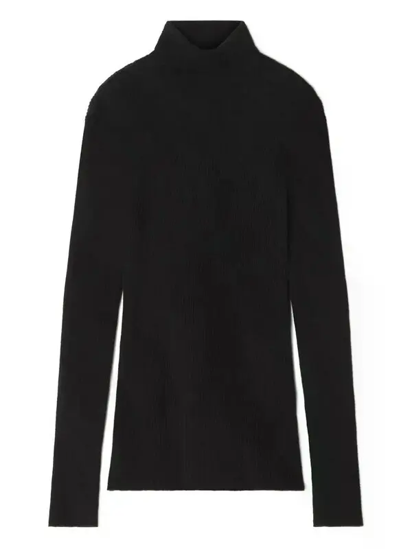 LANVIN Ribbed Turtleneck Sweater - Black