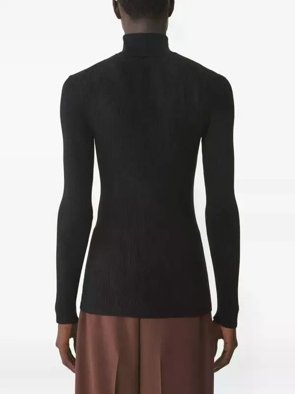 LANVIN Ribbed Turtleneck Sweater - Black