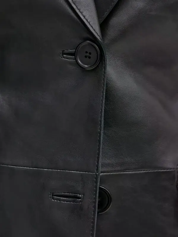 STAND STUDIO Leather Fitted Blazer
