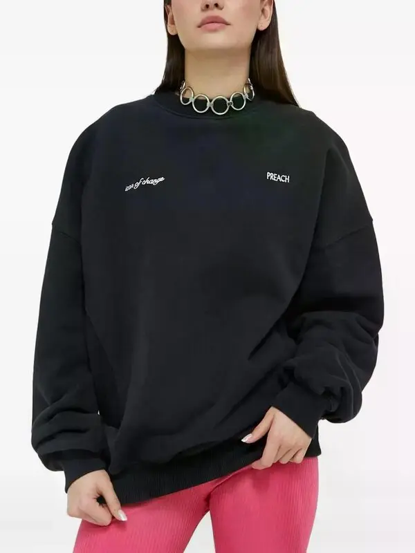 PREACH Embroidered Long-sleeve Sweatshirt - Black