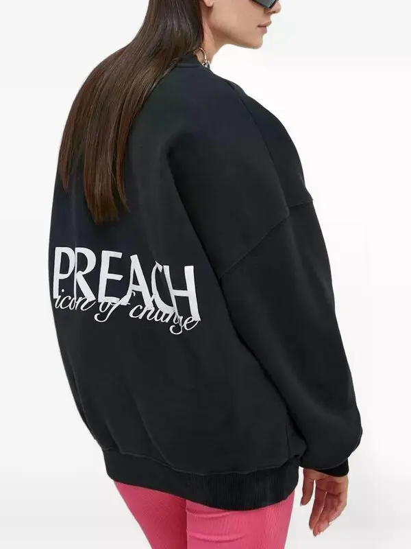 PREACH Embroidered Long-sleeve Sweatshirt - Black