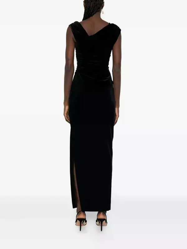 SIR. Ettore Draped Velvet Dress