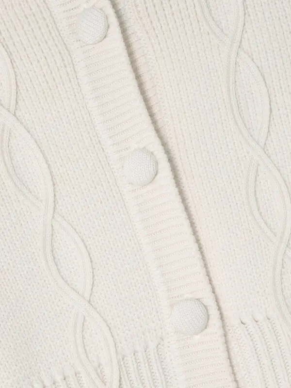 DESTREE Adrian Ribbed Cable-knit Wool Cardigan