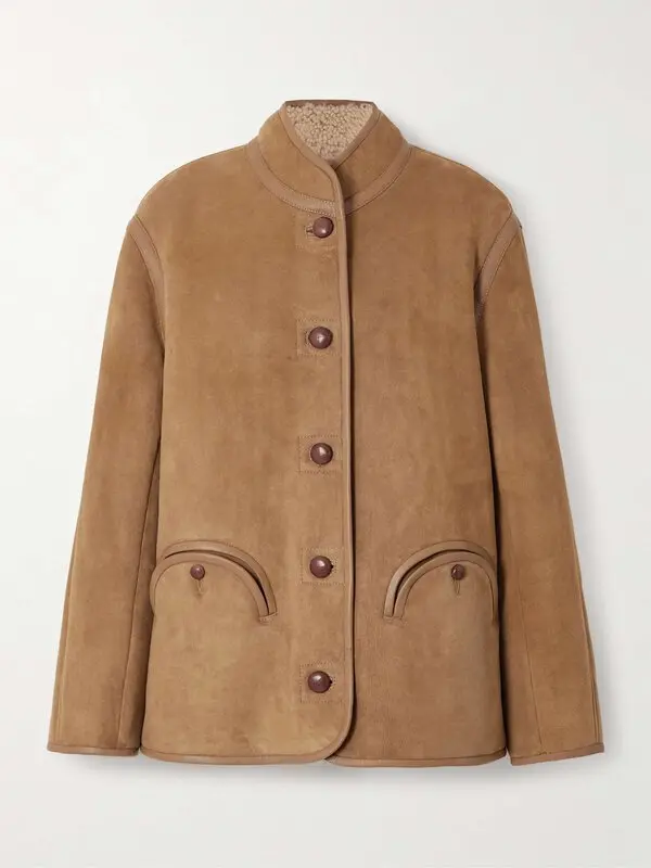 BLAZÉ MILANO Tatoosh Shearling Jacket - Camel